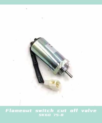 China OEM Automotive 12V Solenoid Fuel Shut Off Valve For Kobelco SK60-8 for sale