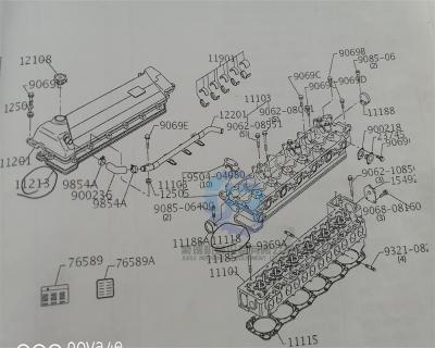China Vh1111552870a J08e Cylinder Head Gasket Sk330-8 Sk350lc-8 Kobelco Engine Parts for sale