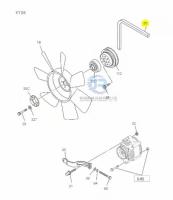 China VI8980490330 Fan Belt Set Sk75-8 Earthmoving Spare Parts for sale