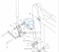 China YN12B11156F1 Link Bucket Excavator Undericarriage Parts For skSK200-8 SK210LC-8 for sale