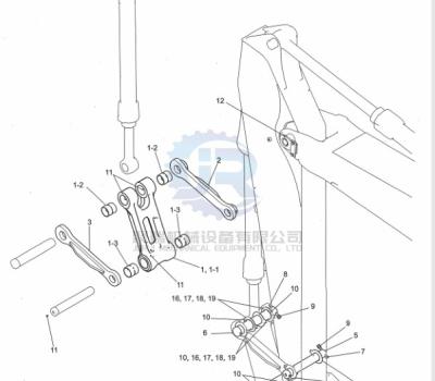 China YN12B11156F1 Link Bucket Excavator Undericarriage Parts For skSK200-8 SK210LC-8 for sale