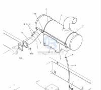 China LC12P00011F1 Muffler Assy Excavator Wear Parts For SkSK330-8 SK350LC-8 for sale