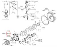 China VH13472013A J08e Engine Crankshaft Damper Sub Assy For Sk330-8 SK350LC-8 13407-E0170 for sale
