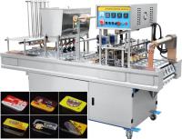 China Plastic Food Container Tray Sealing Machine Lunch Tray Heat Sealer for sale