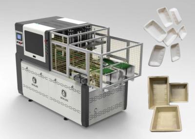 China Paper Lunch Meal Box Automatic Tray Forming Machine Complementary Equipment 90pcs Min for sale