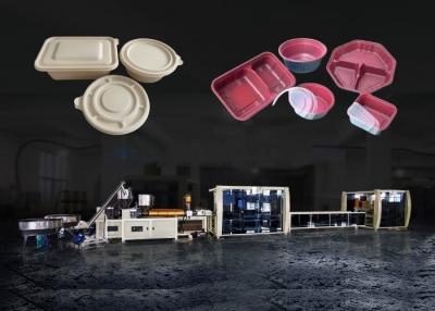 China Triple Screw Biodegradable Tableware Machine Plate Cutlery Making 60KW for sale