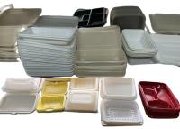China Triple Screw Biodegradable Food Container Making Machine Equipment 55kw for sale