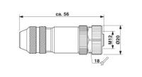 China SACC-M12FSB-5CON-PG9 SH AU Data Connector 1507777 and Durable for Industrial Needs for sale