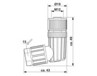 China SACC-M12FR-5PL 1424690 Connector The Ultimate Solution for Industrial Connectivity for sale