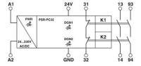 China 17.5*112.2*114.5mm Coupling Relay PSR-PC32-2NO-1NC-24-230UC-SC for Electrical Control for sale