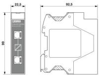 China 2313915 Phoenix Contact Industrial Automation Spare Parts Modem FL ISOLATOR 1000-RJ/RJ 22.5*99*92mm for sale