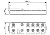China IP65/IP67 Protection Level AXL E PN DIO16 M12 6M Digital Module for Your Performance for sale