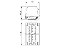 China CT-TERMIBLOCK 10 DA Phoenix Contact Screw Terminal with Conductor Size 24 ... 12AWG for sale