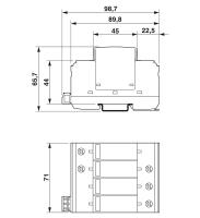 China 240/415 V AC 4 Pole Surge Protector for VAL-MS-EE-T2-4 0-385-UD-FM Phoenix Contact for sale