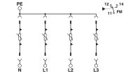China VAL-SEC-T2-4 0-440-FM Type 2 Surge Protector 125V DC 200mA DC 3 Pole for Customer for sale