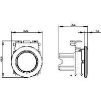 China PLC 3SU1060-0JA10-0AA0 Metal Matt Unlighted Flat Button and Bezel Recessed Mounting Black SIRIUS ACT Pushbutton for sale