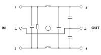 China 2783082 NEF 1-6 EMC Filter with 240V AC L-N 50Hz 60Hz Nominal Center Frequency for sale