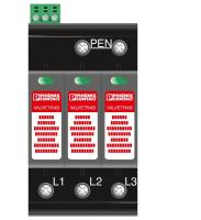 China VAL-MS-T1/T2 335/12.5/3 0-FM Class 1/2 Lightning/Surge Protector for 5V-250V AC 4 Pole for sale