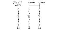 China VAL-MS-T1/T2 335/12.5/3 0-FM Class 1/2 Lightning/Surge Protector for 5V-250V AC 4 Pole for sale