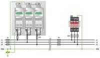 China 380V Rated Voltage 4 Pole 2800531 PWT 100-800AC-FM Class 1/2 Lightning/Surge Protector for sale