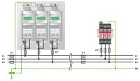 China 380V Rated Voltage 4 Pole 2800531 PWT 100-800AC-FM Class 1/2 Lightning/Surge Protector for sale