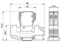 China 80V DC 10 Poles TM2 3A SFB P Thermal Magnetic Device Circuit Breakers for Industrial for sale