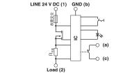 China 24V DC Rated 2800917 CB E1 24DC/3A NC P Electronic Equipment Circuit Breaker with 5 Poles for sale