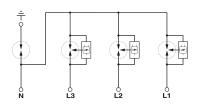 China 2 Pole 2801299 FLT 25-3S-350 Type 1 2 Combined Surge Protector with 380V Rated Voltage for sale