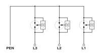 China 2801300 FLT 25-3C-350 Type 1 2 Combined Surge Protector for 380V Network Protection for sale