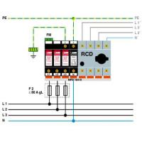 China 230 V AC Rated 2838199 VAL-MS 230/3 1 FM Type 2 Surge Protector with 4 Poles for sale