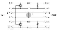 China 2838228 PT 2X2-24DC-ST Surge Protector Plug 2 Pole Rated for 24 V AC Number of Pole for sale