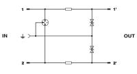 China Advanced Technology 2838542 CTM 2X1- 60DC Surge Protector Plug with 1 Pole and 60 V DC for sale
