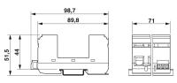 China 2838898 VAL-MS/3 1-BE/FM Type 2 Surge Protector Base with 1 Pole and Rated Voltage for sale
