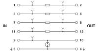 China PT 2839240 ST 4-24DC Rated Voltage 24 V DC Surge Protector Plug 4 Pole Number of Pole 4 for sale