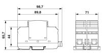 China VAL-MS 320/3 1/FM-UD Type 2 Surge Protector with 4 Poles and 320 V AC Rated Voltage for sale