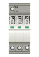 China 250 V AC 125 V DC 200 mA DC Type 2 Surge Protector PLT-SEC-T3-3S-230-FM for Industrial for sale
