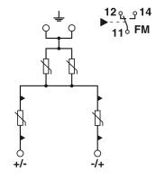 China 2905640 VAL-MB-T1/T2 1500DC-PV/2 V-FM Class 1/2 Lightning/Surge Protector 4 Pole for sale