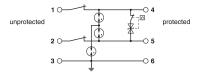 China TTC-6P-2-HC-M-24DC-PT-I Surge Protector with 2 Poles and Rated Voltage of 24 V DC for sale