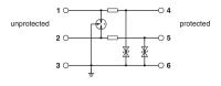 China 2 Pole 2906807 TTC-6-2XTVSD-12DC-PT Surge Protector for 12 V DC Rated Voltage for sale