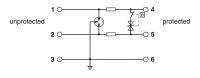 China 24V DC 2-Pole TTC-6P-1X2-24DC-PT-I Surge Protector for Industrial Applications for sale