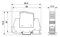 China 2 Pole 24 V AC/DC PLT-SEC-T3-24-FM-UT Phoenix Contact Type 3 Surge Protection Devices for sale