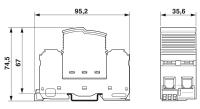 China FLT-SEC-P-T1-1C-440/35-FM Phoenix Contact Type 1 2 Combined Surge Protector with 2 Poles for sale