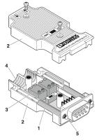 China 2744377 SUBCON-PLUS-PROFIB/AX Phoenix Contact D-SUB Bus Connector for Data Transmission for sale