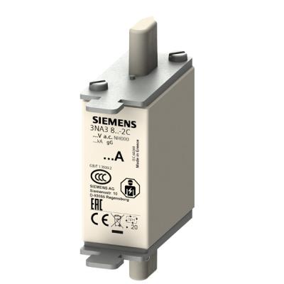 China 500V PLC 3NA3805-2C LV HRC Fuse Link with Non-Insulated Grip Lugs and Front Indicator Size 000 for sale