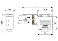China 2313685 Phoenix Contact Industrial Spare Parts Interface Converters SUBCON-PLUS-PROFIB/90/PG/IDC for sale