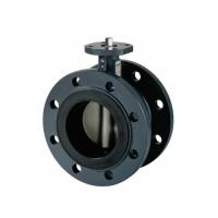 China PLC S55235-V122 VFF41.80 Double Flange Butterfly Valve for Building Automation System for sale