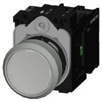 China Siemens 3SU1152-0AB60-1BA0 Metal Shiny Lighted Flat Button Momentary White Pushbutton for sale