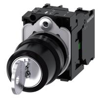 China 3SU1100-4BL11-1NA0 RONIS Plastic 3 Positions SIRIUS ACT Complete Unit Key Switch for sale