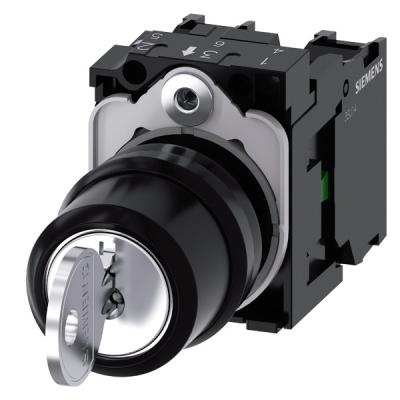 China 3SU1100-4BL11-1NA0 RONIS Plastic 3 Positions SIRIUS ACT Complete Unit Key Switch for sale