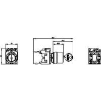 China 3SU1100-4BL11-1NA0 RONIS Plastic 3 Positions SIRIUS ACT Complete Unit Key Switch for sale